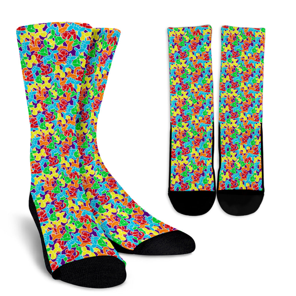 Balloon Animal Jam Room Floor Crew Socks – Twister Sister Studios