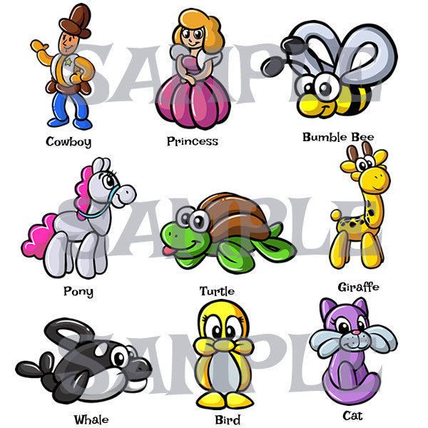 Balloon Animal Menu 2 – Twister Sister Studios